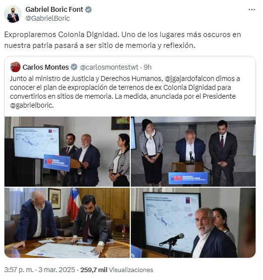 Boric expropió la Colonia Dignidad, símbolo de los crímenes de Pinochet ...